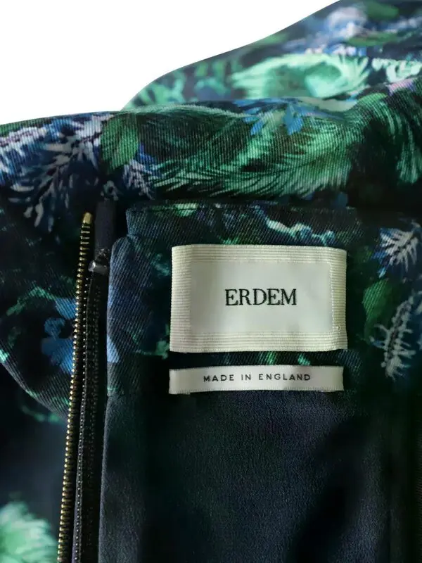 Erdem Floral Print Strapless Midi Dress