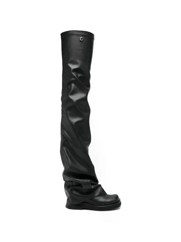 Attico Over-the-knee Round-toe Platform Boots