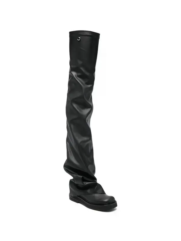 Attico Over-the-knee Round-toe Platform Boots