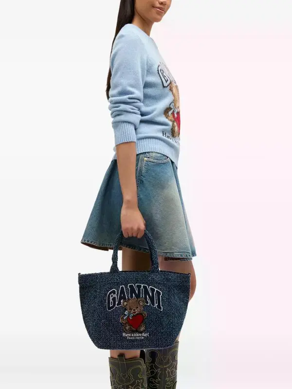 GANNI Small Bear Tote Bag
