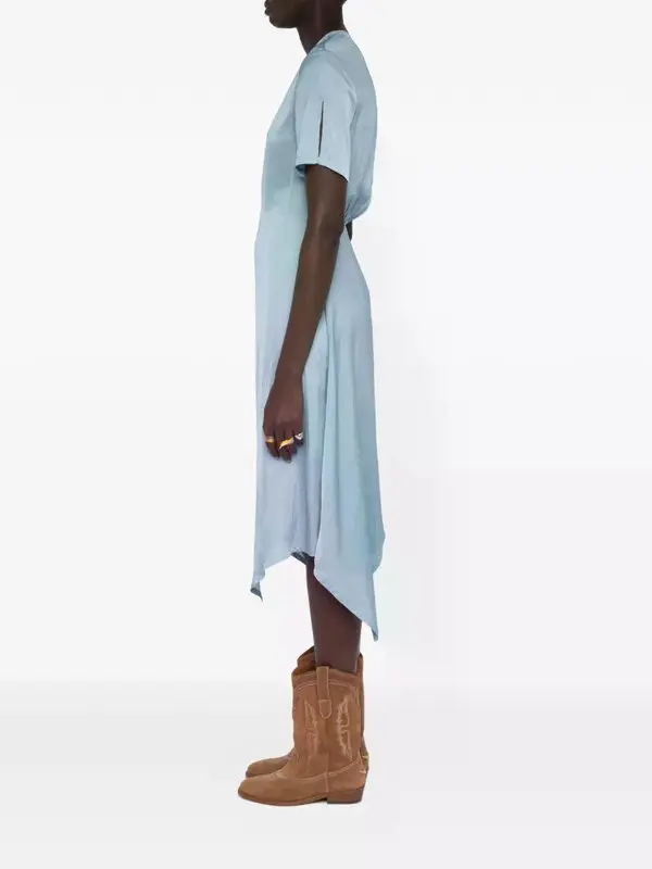 Zadig&Voltaire Satin Wrap Dress - Blue