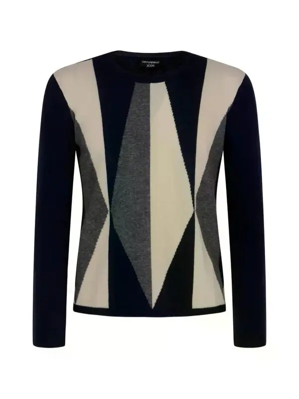 Emporio Armani Icon Geometric Pattern Pullover