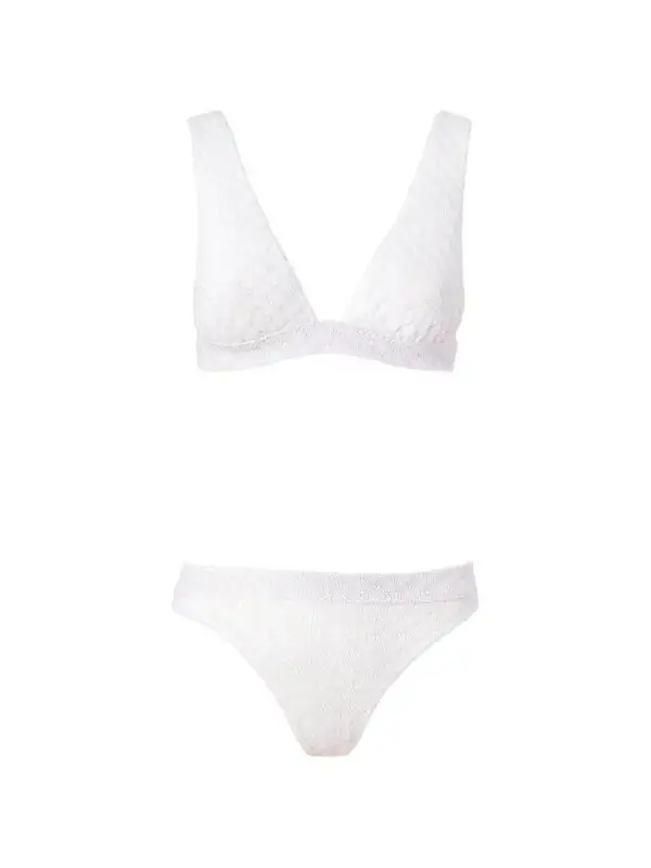 Missoni Textured V-neck Bikini Set - White