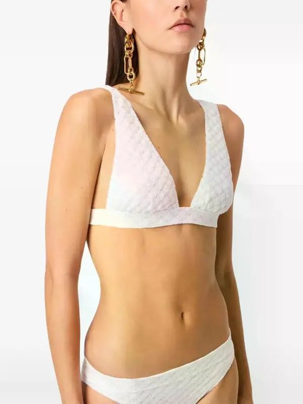 Missoni Textured V-neck Bikini Set - White