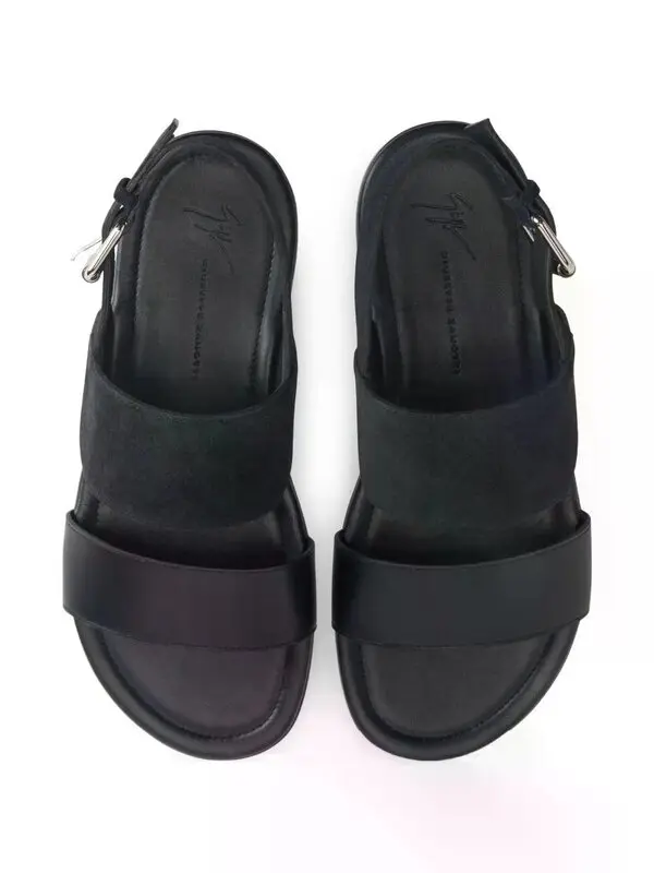 GIUSEPPE ZANOTTI Maratea Double-band Sandals - Black