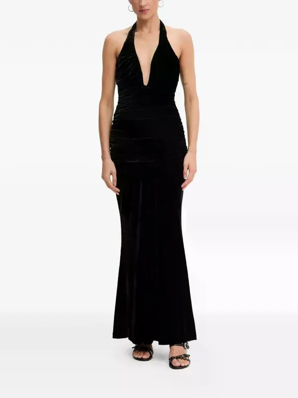 Bardot Elvira Halter-neck Maxi Dress - Black