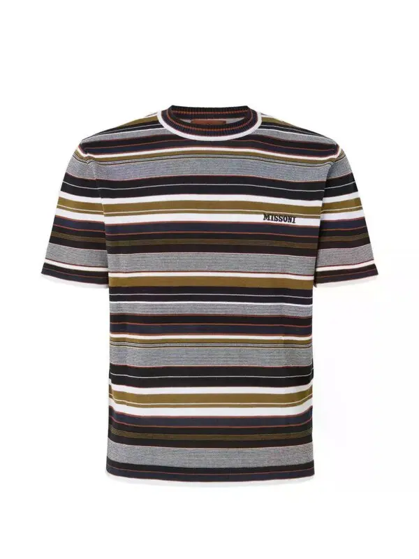 Missoni Striped-pattern T-shirt - Grey