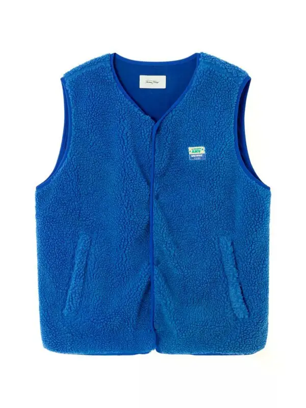 American Vintage Hoktown Button Gilet - Blue