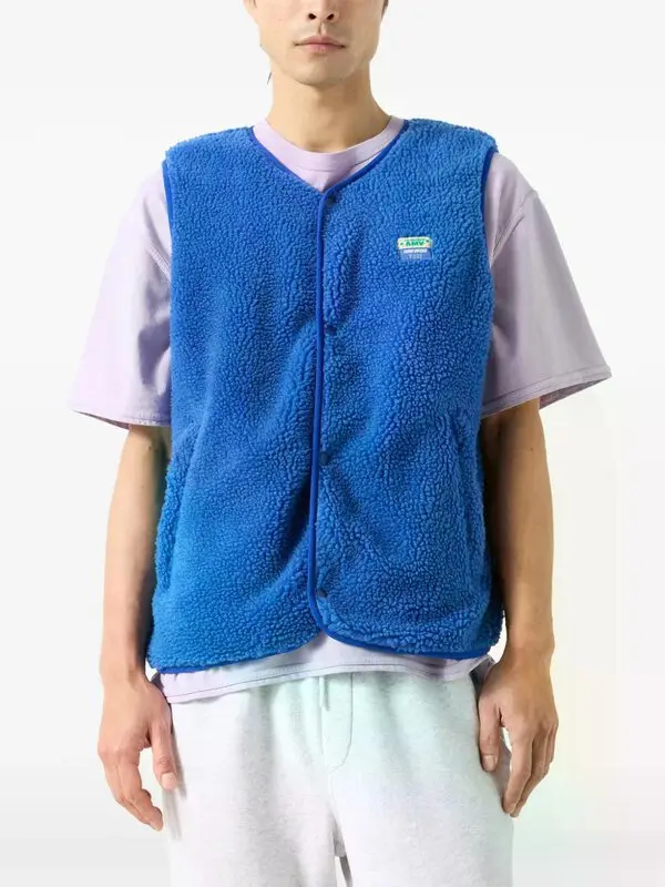 American Vintage Hoktown Button Gilet - Blue
