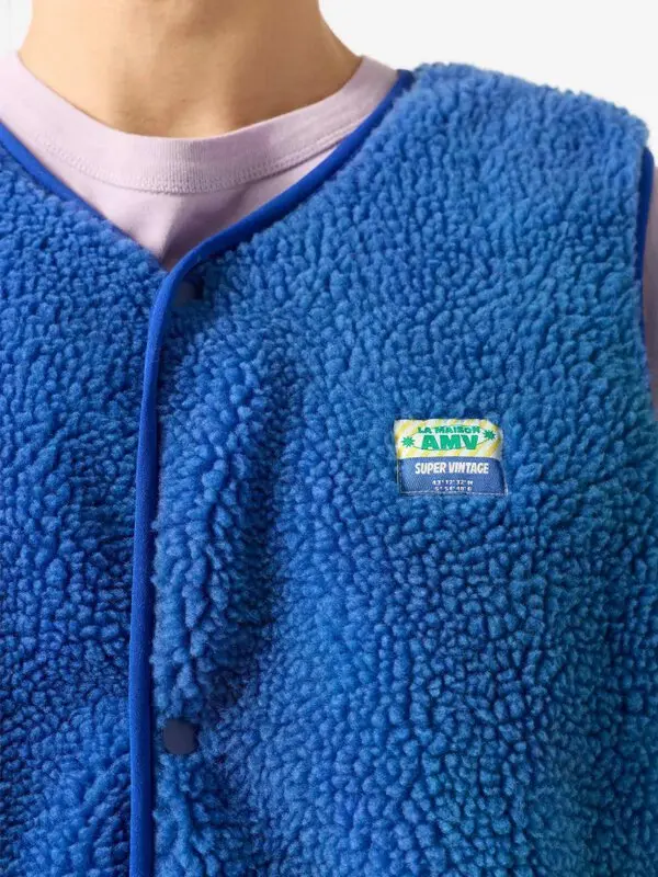 American Vintage Hoktown Button Gilet - Blue