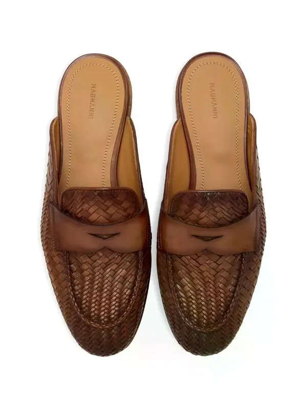 Magnanni Woven Leather Mules