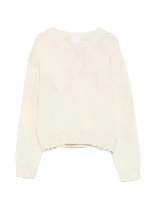 A.p.c. Textured Logo Crew Neck Sweater