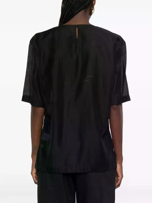 THELATEST Dean Short-sleeve Blouse - Black