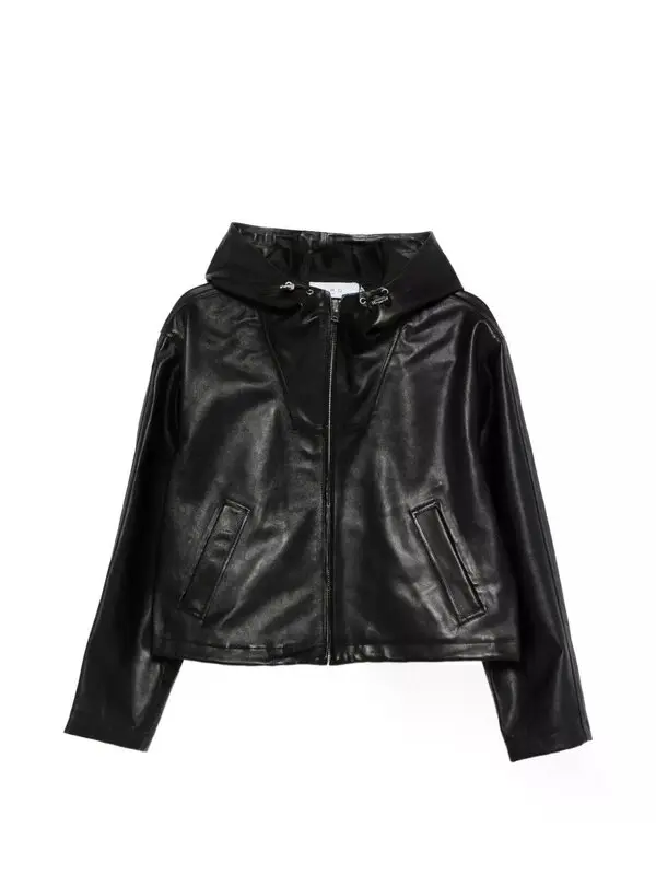 IRO PARIS Hooded Zip Fastening Jacket - Black