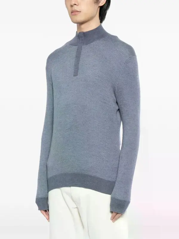 N.peal Zipped Mock Neck Sweater