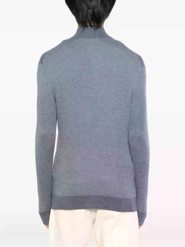 N.peal Zipped Mock Neck Sweater