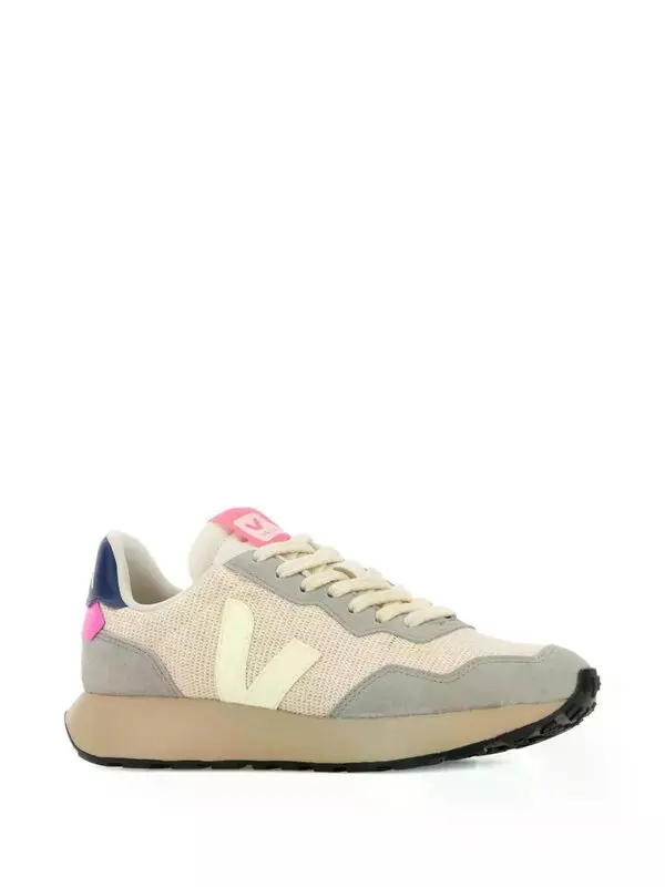VEJA Beige And Multicoloured Flat Sole Lace-up Sneakers - Neutrals