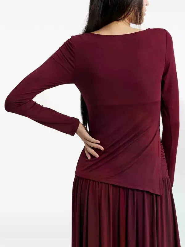 DETERM; Side-slit Long-sleeve Blouse