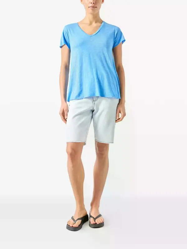 American Vintage Jacksonville V-neck T-shirt - Blue