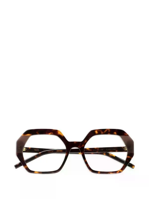 KALEOS Gladstone Geometric-frame Glasses - Brown