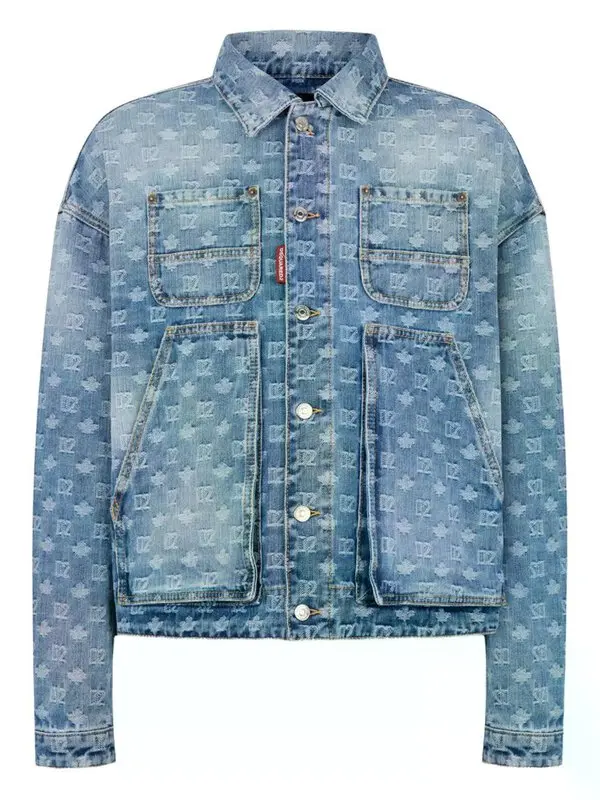 Dsquared2 Monogram Print Denim Jacket