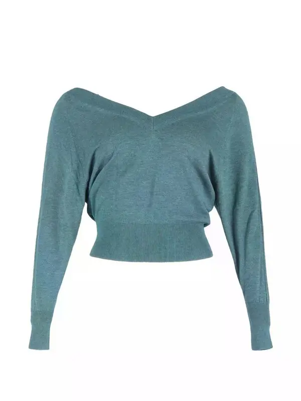 ISABEL MARANT VINTAGE V-neck Wool Top - Blue