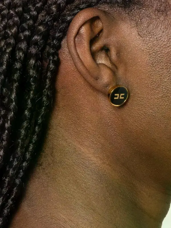 Elisabetta Franchi Logo-detail Earrings - Black