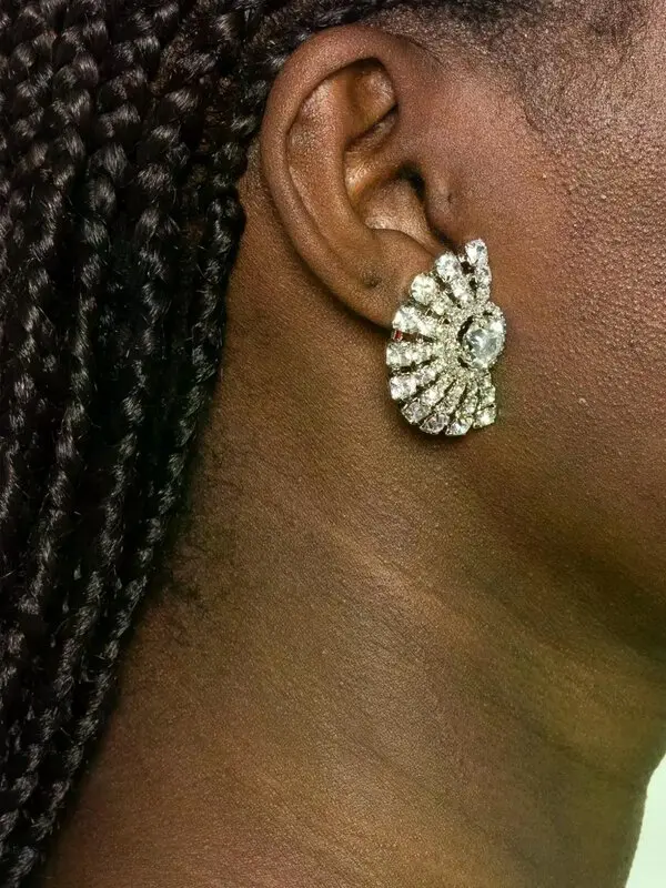 JENNIFER BEHR Crystal Embellished Earrings - Silver