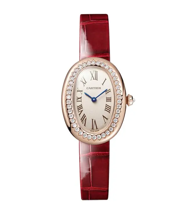 Cartier Baignoire Watch With Diamonds - Silver