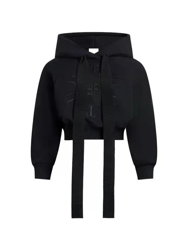PATOU Tie-detail Hoodie - Black
