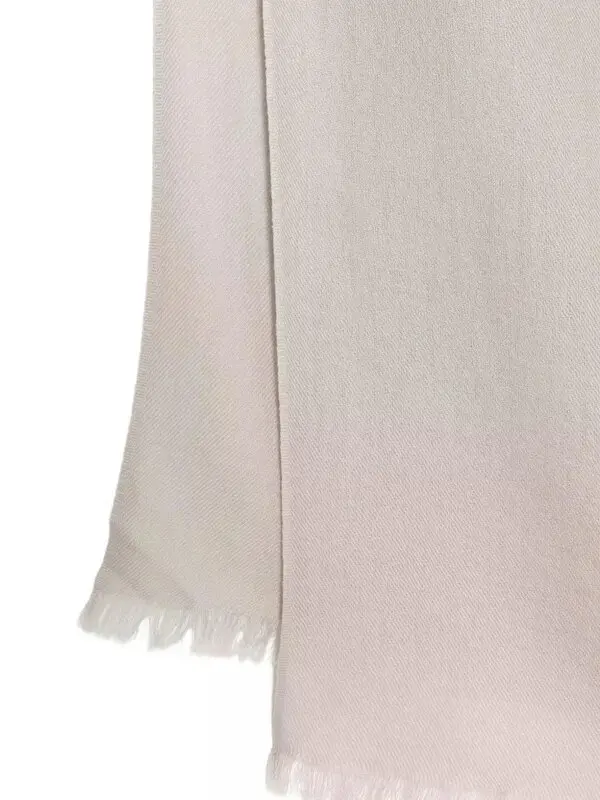 N.peal Fringed Cashmere Scarf - Grey