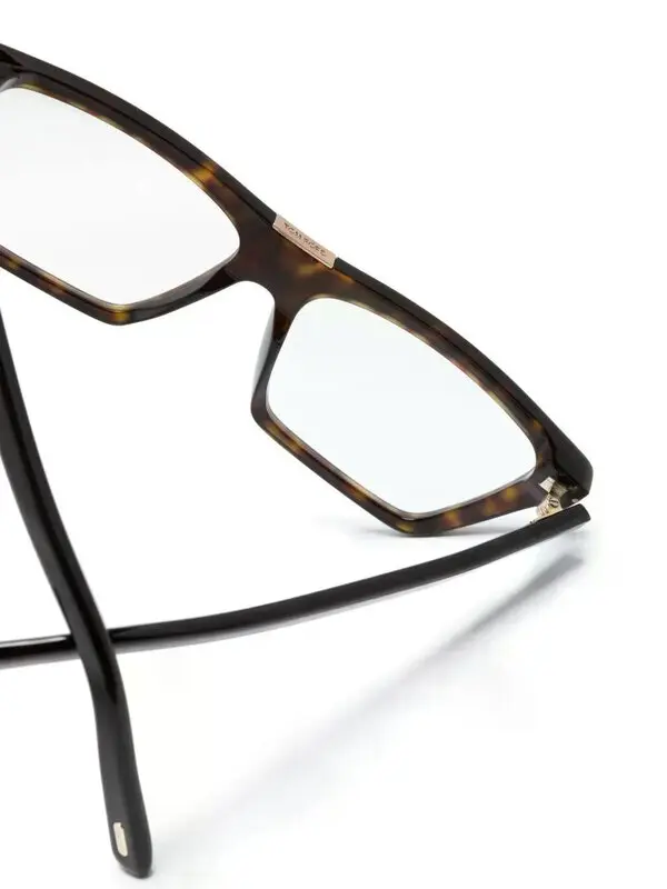 TOM FORD Tortoiseshell Rectangle Frame Glasses - Brown