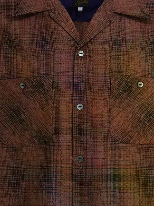 Needles Checked Pocket Shirt - Brown