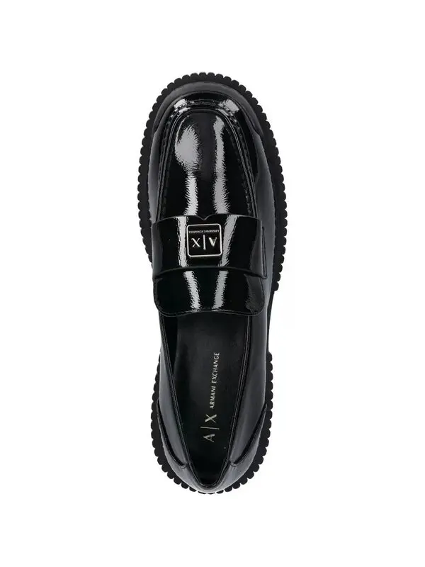 Armani Exchange Logo Plaque Loafers