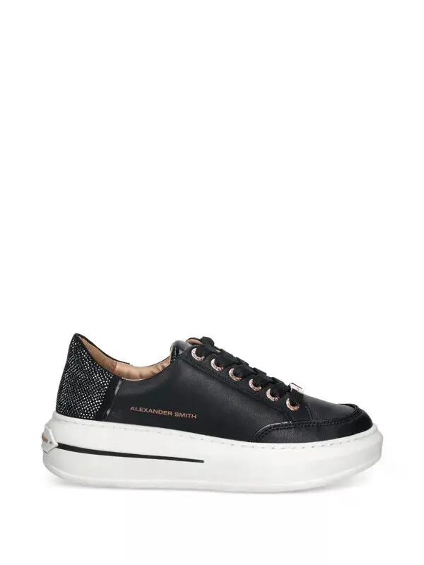 ALEXANDER SMITH Lancaster Appliqué Sneakers - Black
