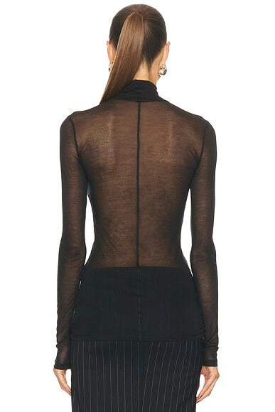 MUGLER Turtleneck Jersey Top