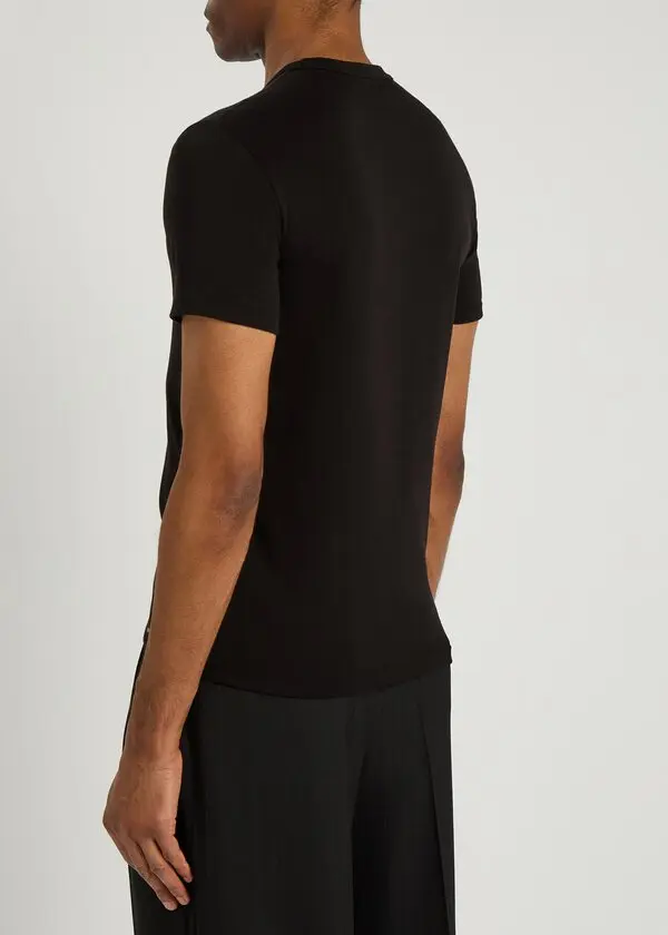 TOM FORD Crew-neck Stretch-cotton T-shirt - Black
