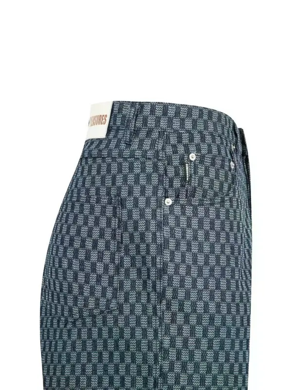 PLEASURES Formula Checked Baggy-fit Jeans