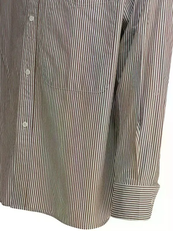 BEAMS Lisa Striped Chest-pocket Shirt