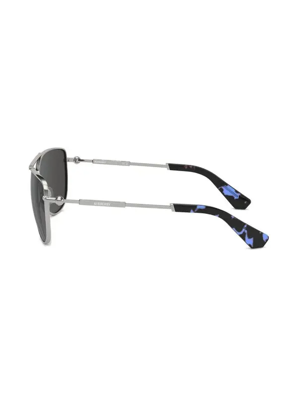 Burberry Tone Metal Aviator Sunglasses - Silver