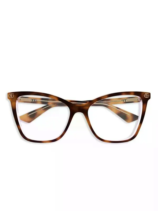 Gucci Interlocking G Cat Eye Glasses - Brown