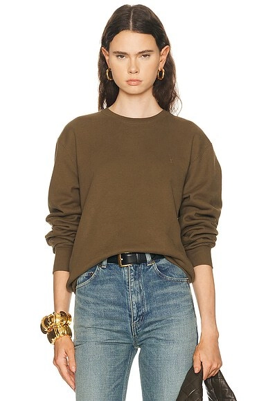 Saint Laurent Crewneck Sweatshirt - Pesto