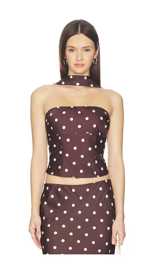 RUNAWAY THE LABEL Blaine Top - Chocolate