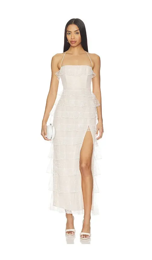 Majorelle Tiered Ruffle Gown