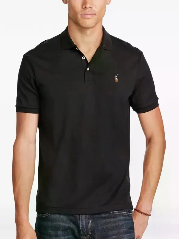 Polo Ralph Lauren Short Sleeve Embroidered Polo Shirt - Black