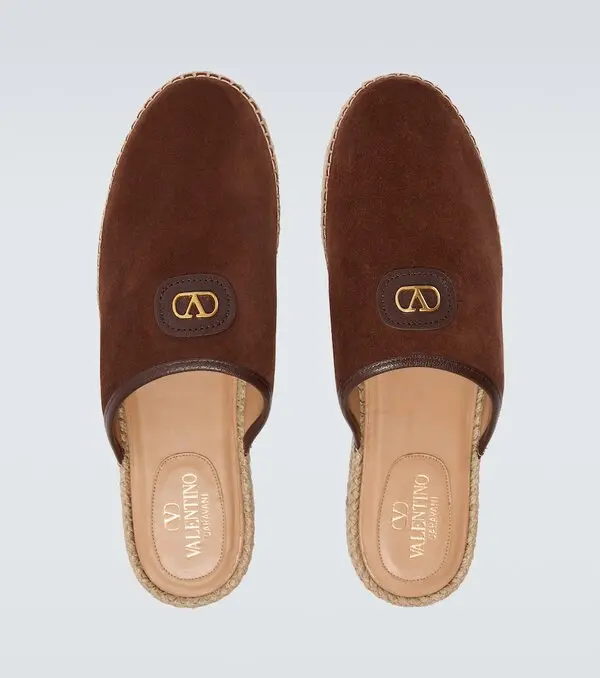 Valentino Garavani Palm Avenue Vlogo Suede Mules