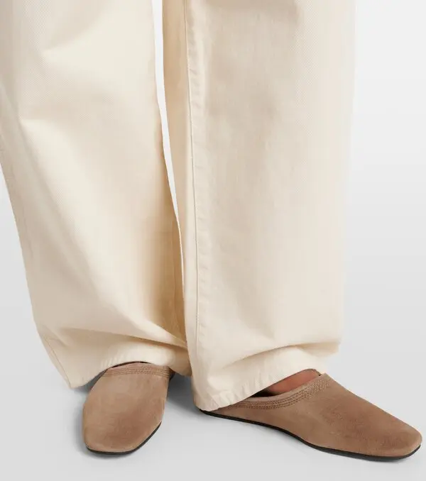 Veronica Beard Narcisa Suede Mules Bark