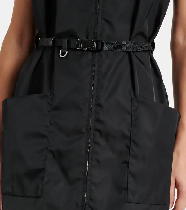 Prada Re-nylon Belted Zip-up Minidress
