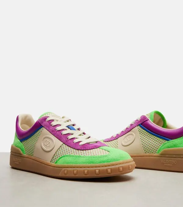 Valentino Garavani Upvillage Leather-trimmed Sneakers