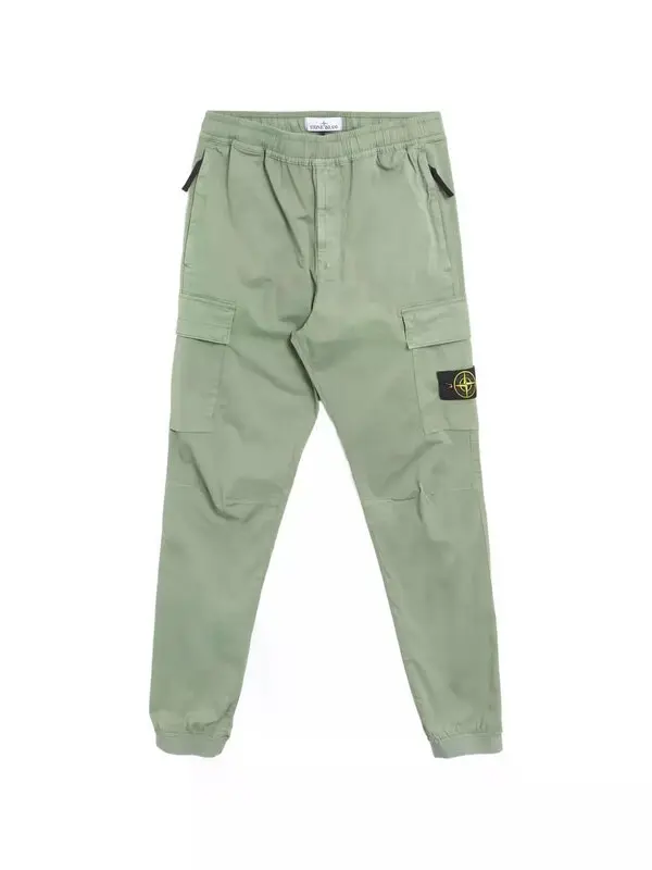 Stone Island 3100032 Stretch Organic Cotton Twill Cargo Pants - Green